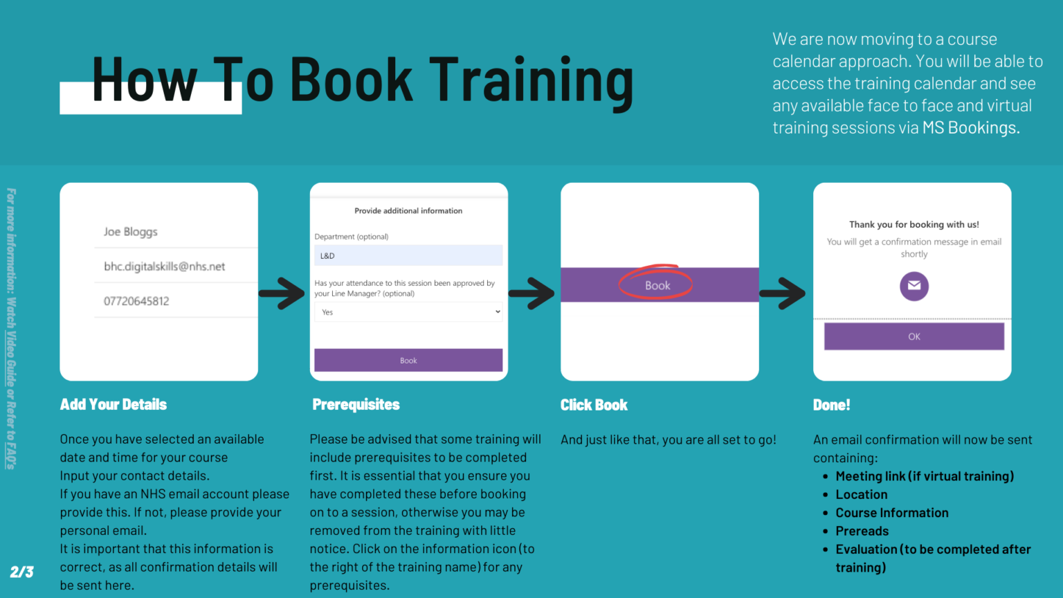 L&D Training Calendar Information - Bromley Healthcare